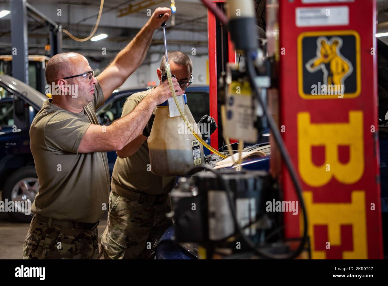 Airmen from the 121st Air Refueling Wing Vehicle Maintenance Squadron ...