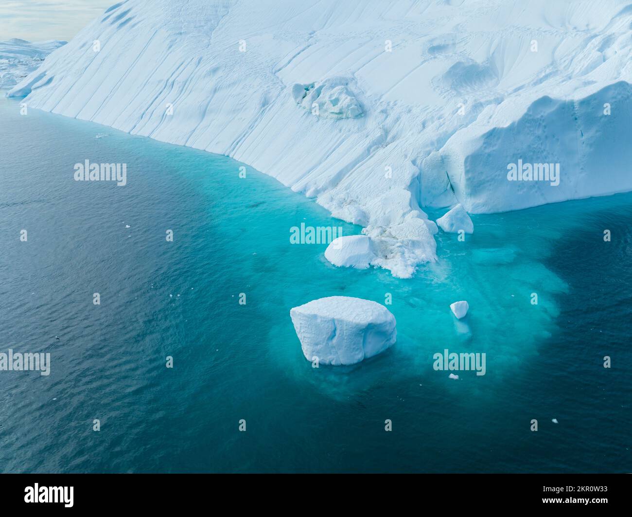 big icebergs from aerial view Stock Photo - Alamy