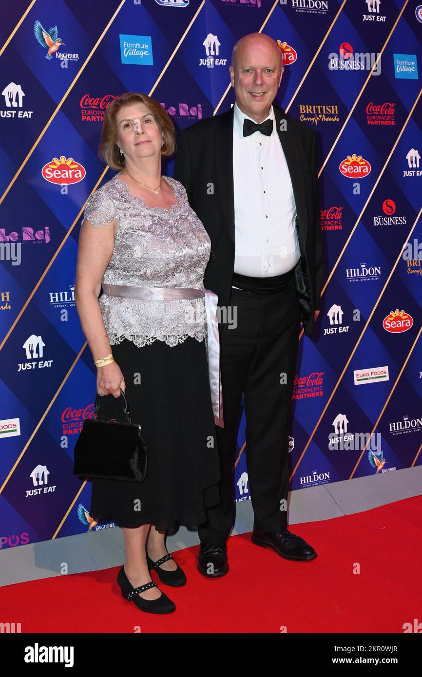 London, UK - 28th November 2022 Chris Grayling and his wife Susan Clare ...