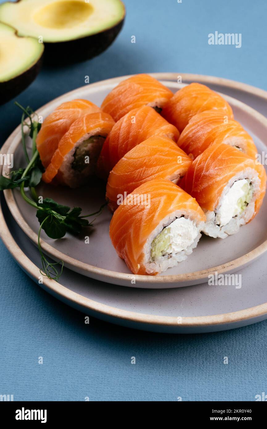 Classic philadelphia sushi roll hi-res stock photography and images - Alamy