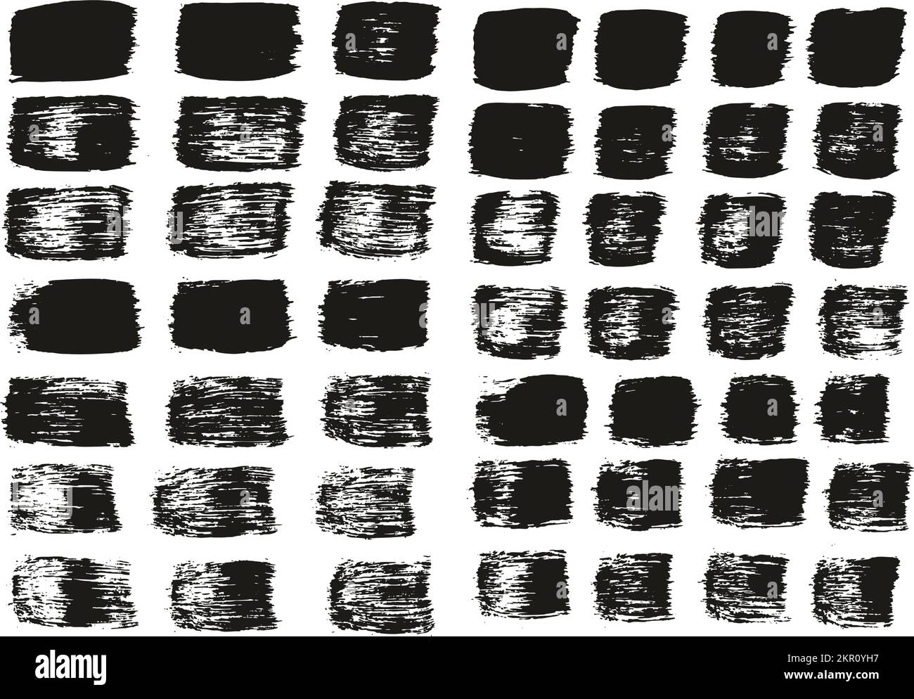 Flat Paint Brush Thick Straight Lines Mix High Detail Abstract Vector ...