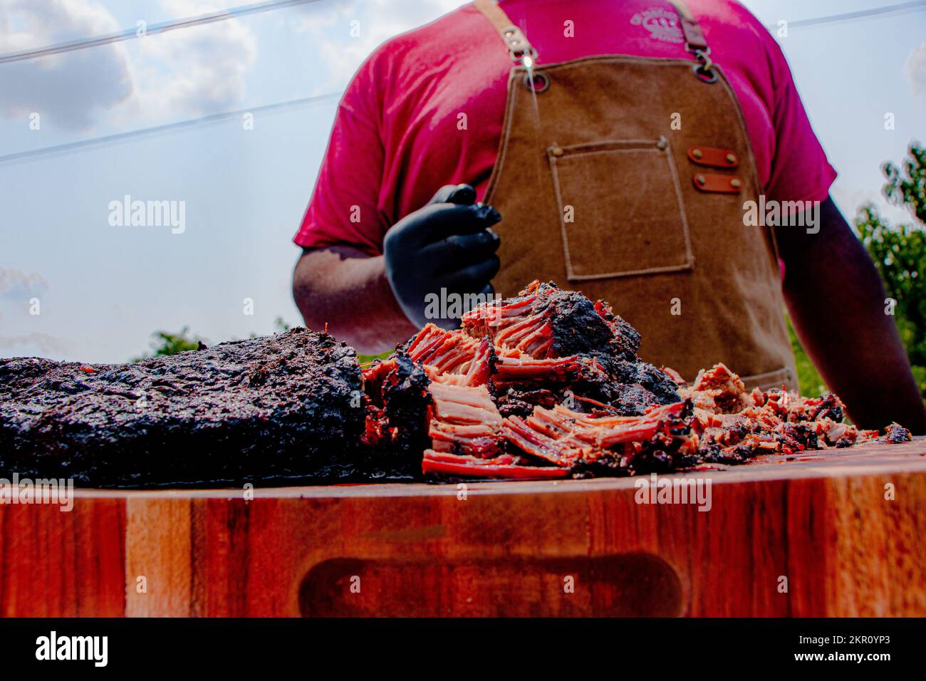 Sunday BBQ Chopping Block Set Stock Photo - Alamy
