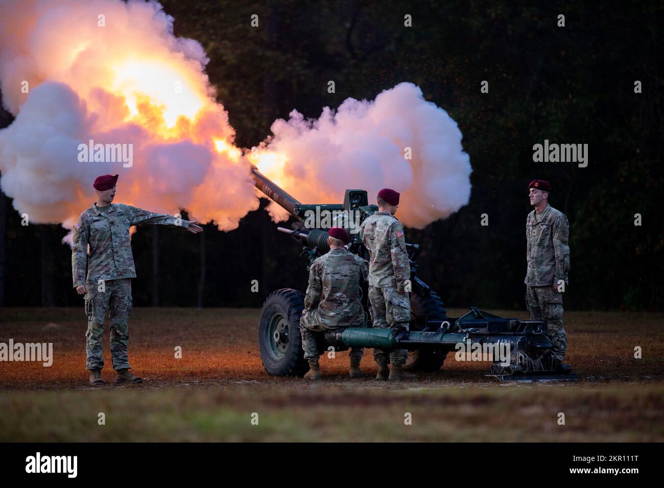 U.S. Army soldiers assinged to the 82nd Airborne Division fire a ...