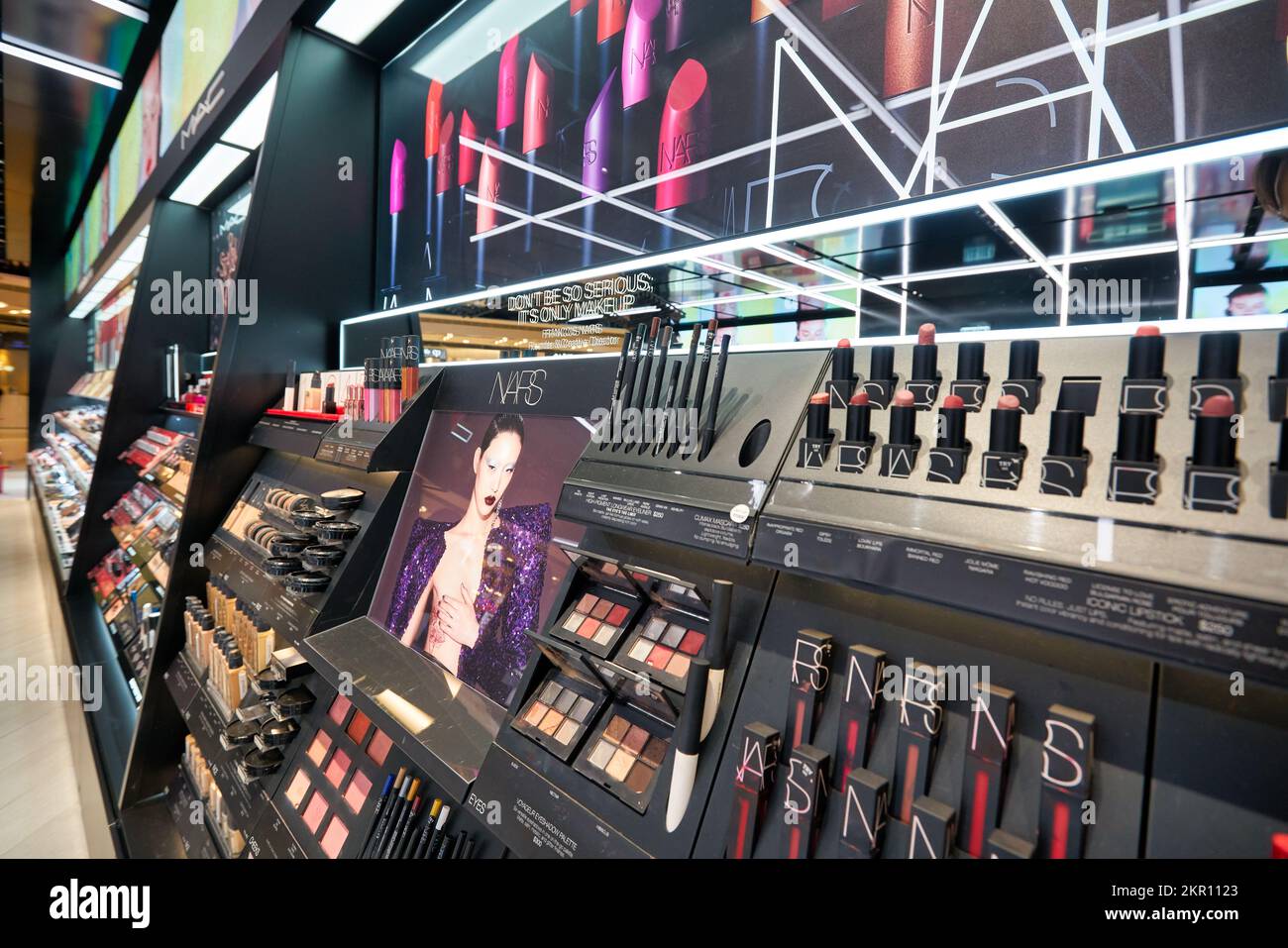 HONG KONG - CIRCA DECEMBER, 2019: interior shot of Sephora Hong Kong's ...