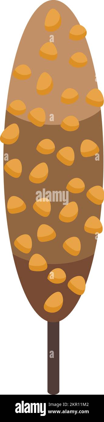 Fried stick icon isometric vector. Corn dog. Korea menu Stock Vector ...