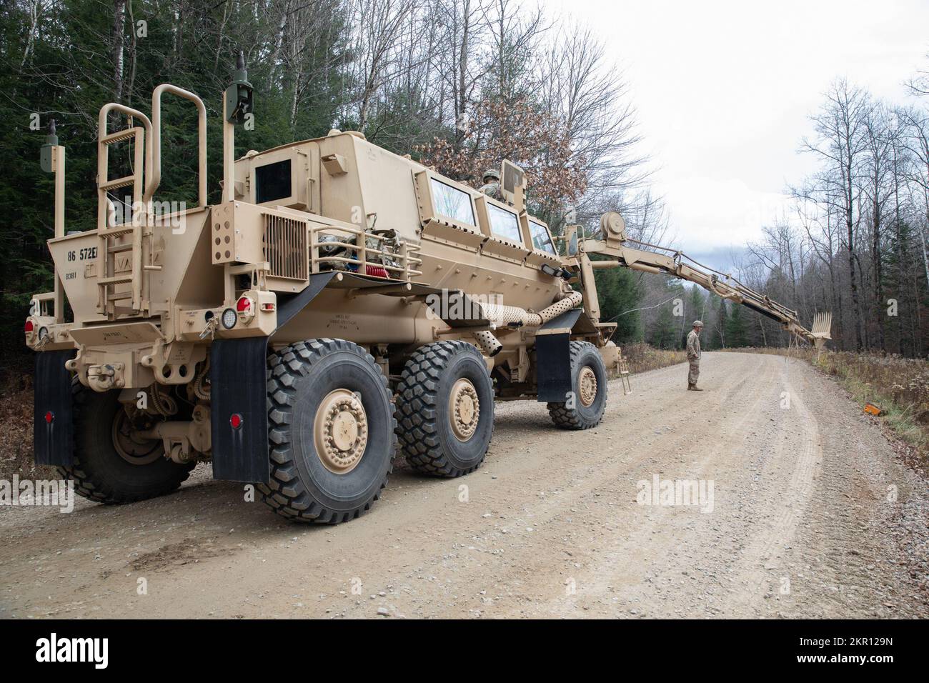 Soldiers of Bravo Company, 572nd Brigade Engineer Battalion, 86th ...