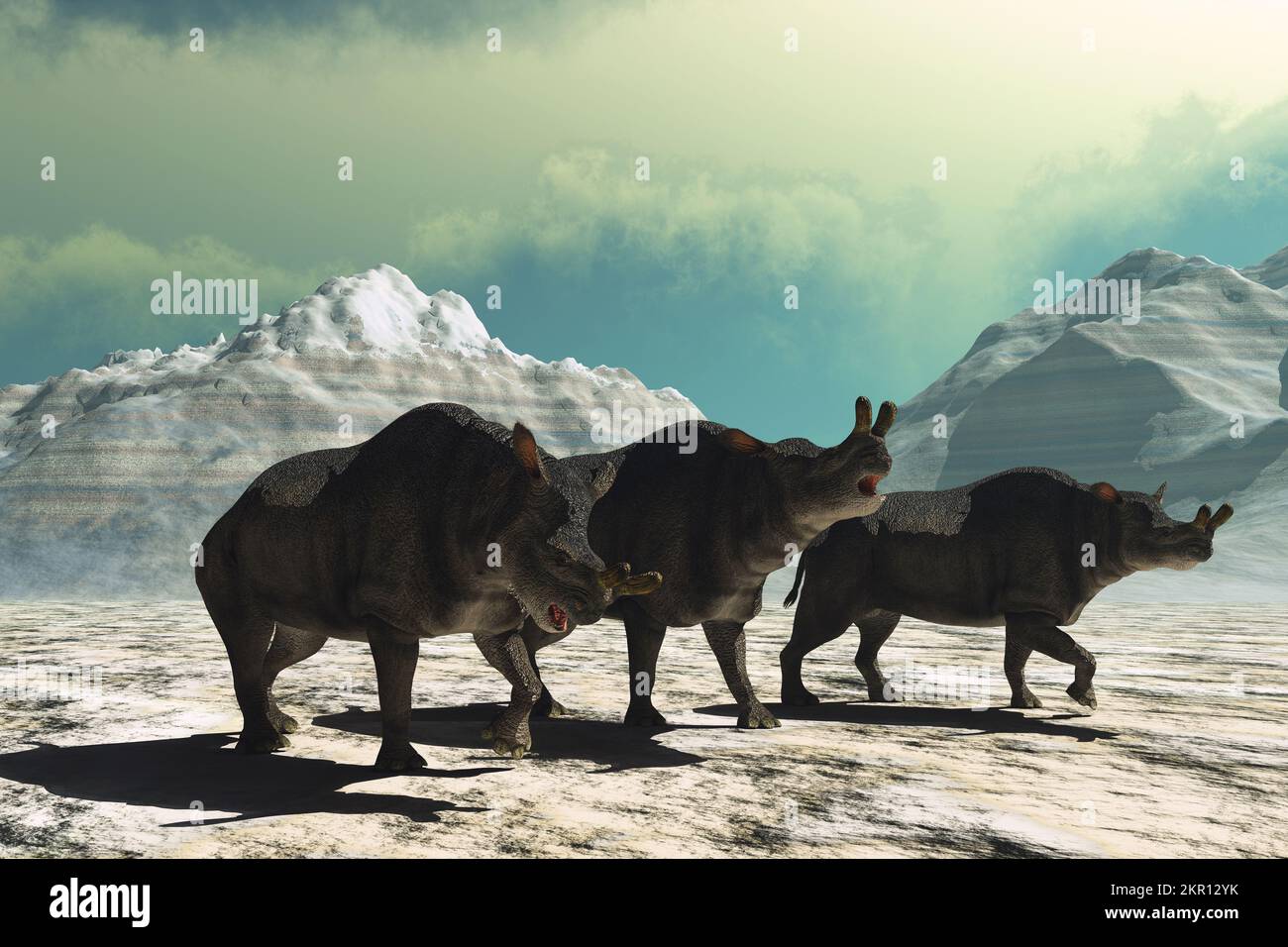 Carnivores Ice Age Brontotherium