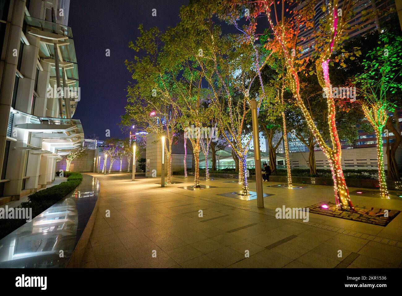 HONG KONG - CIRCA DECEMBER, 2019: IFC rooftop as seen at night Stock ...