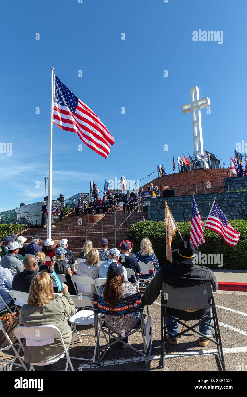 Todd Gloria, the Mayor of San Diego speaks during the Mount Soledad ...