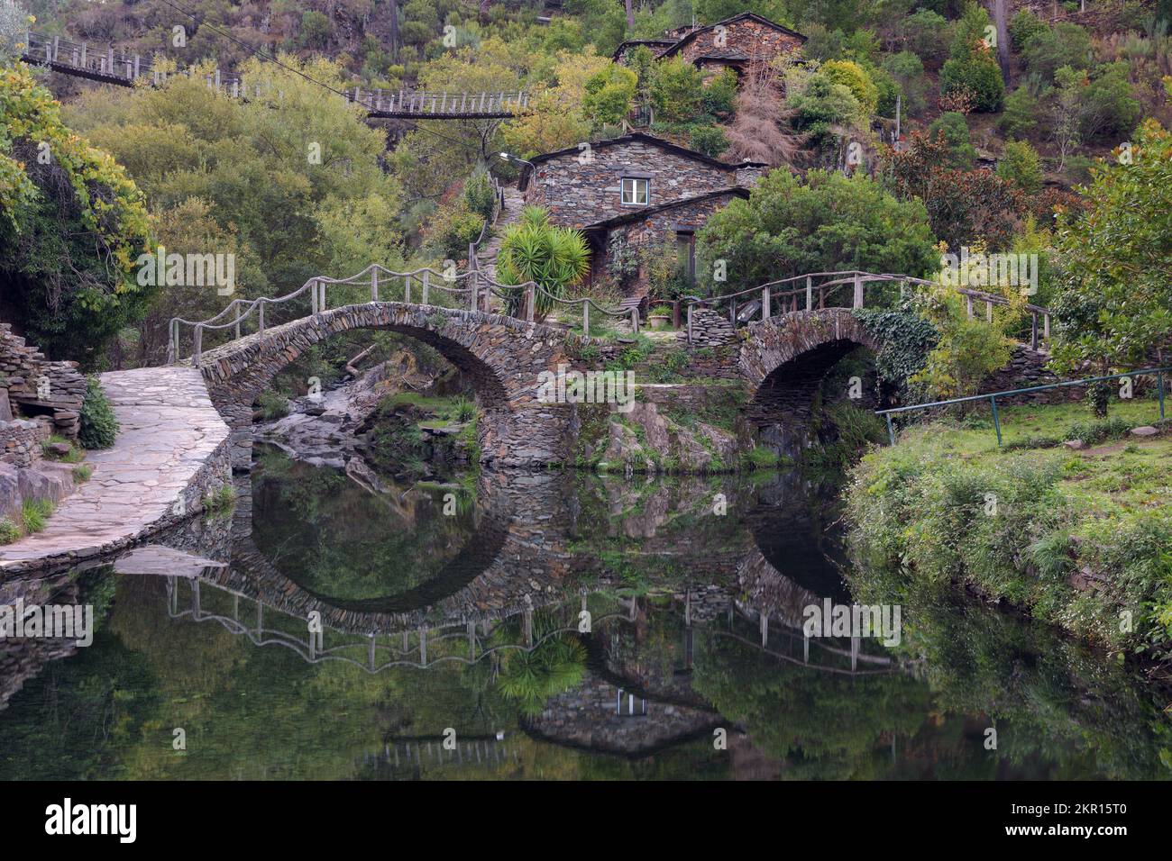 stone bridges and wooden bridges Stock Photo - Alamy