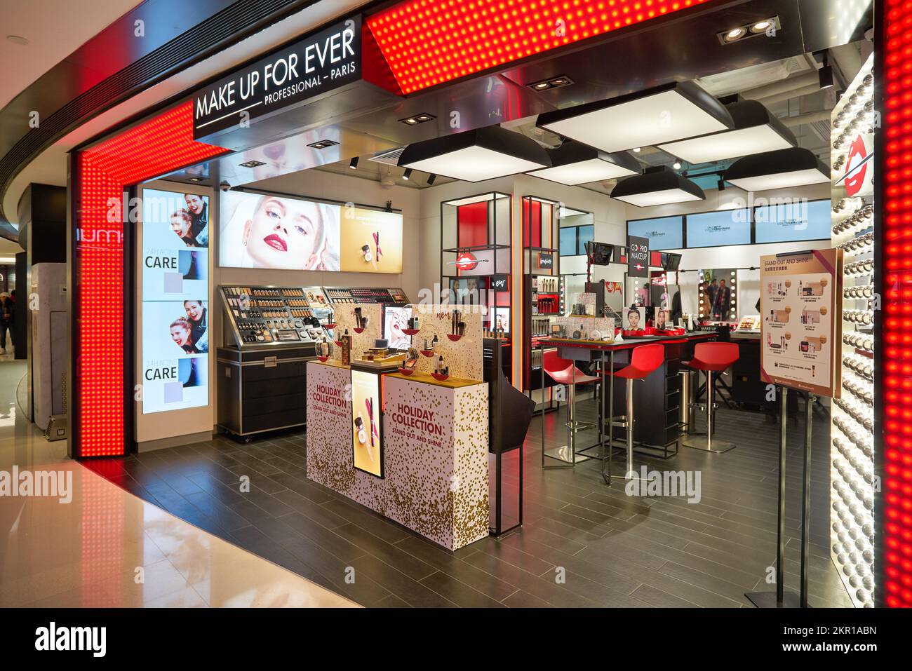 HONG KONG - CIRCA DECEMBER, 2019: makeup products on display in Make Up ...