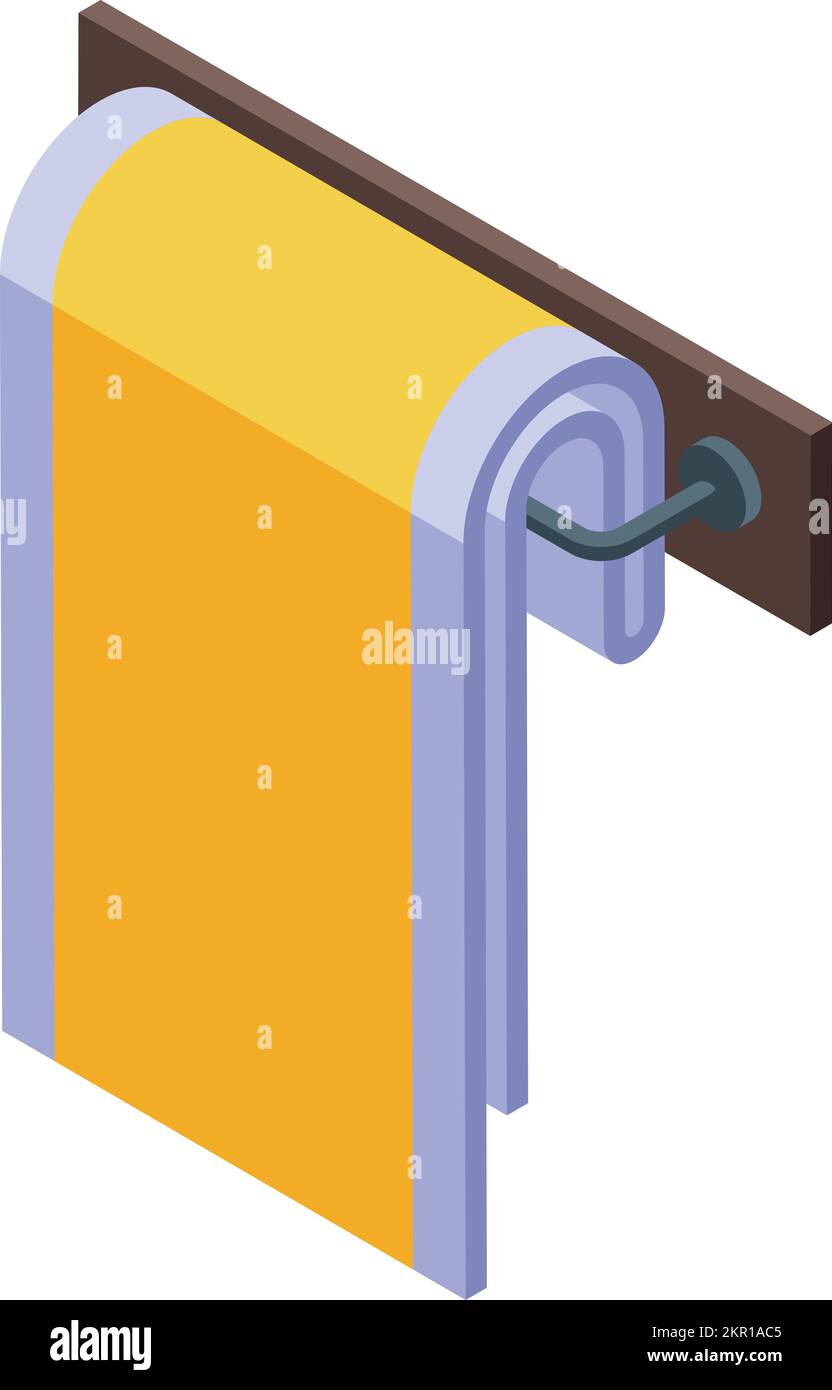 Spa towel icon isometric vector. Fabric cloth. Napkin bundle Stock ...