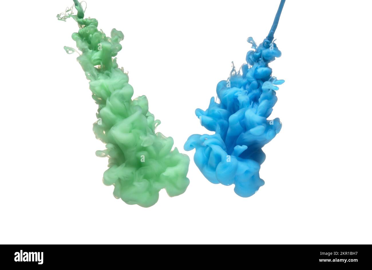 Abstract splashes of paint on white background Stock Photo - Alamy