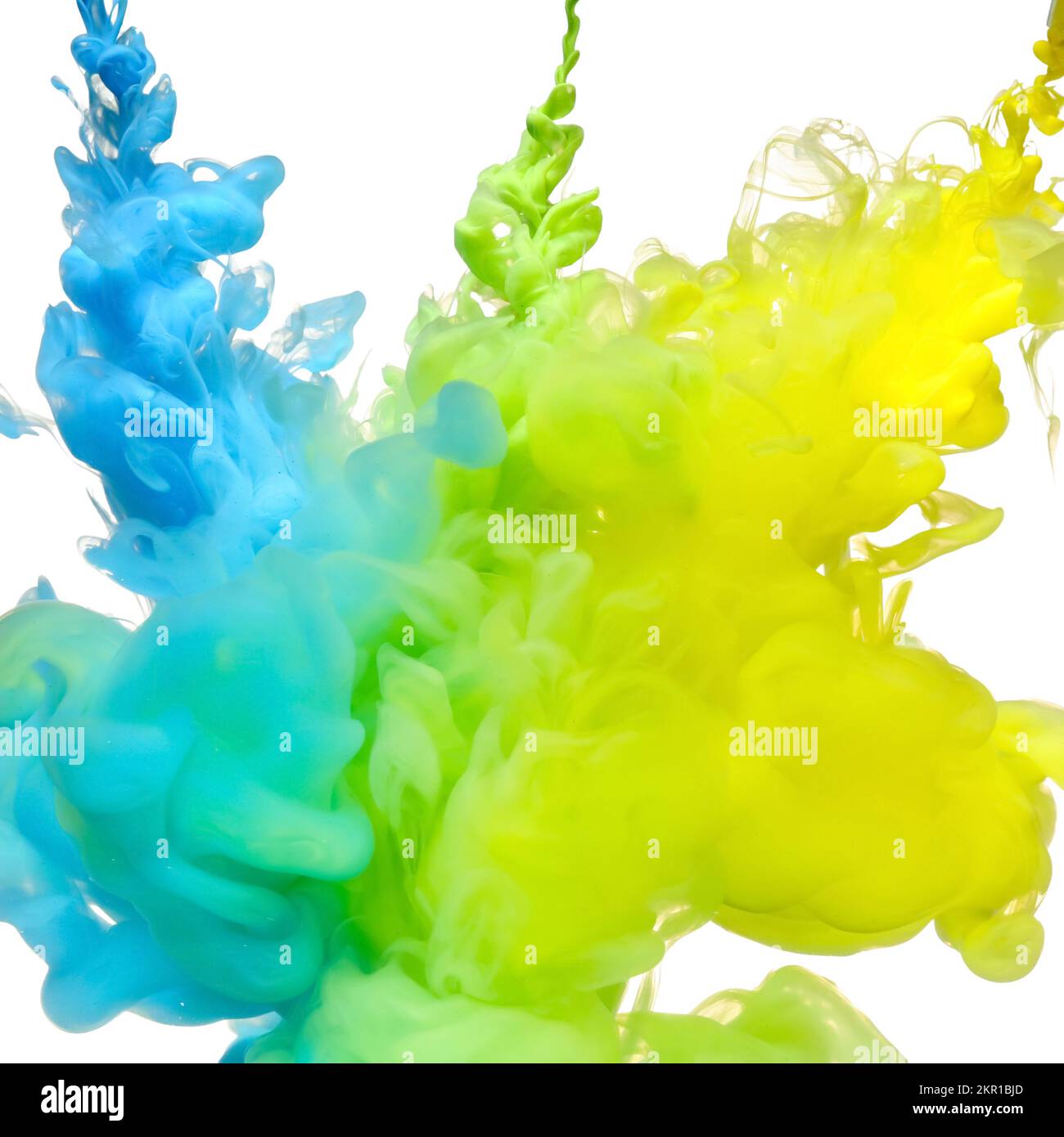 Abstract splashes of paint on white background Stock Photo - Alamy