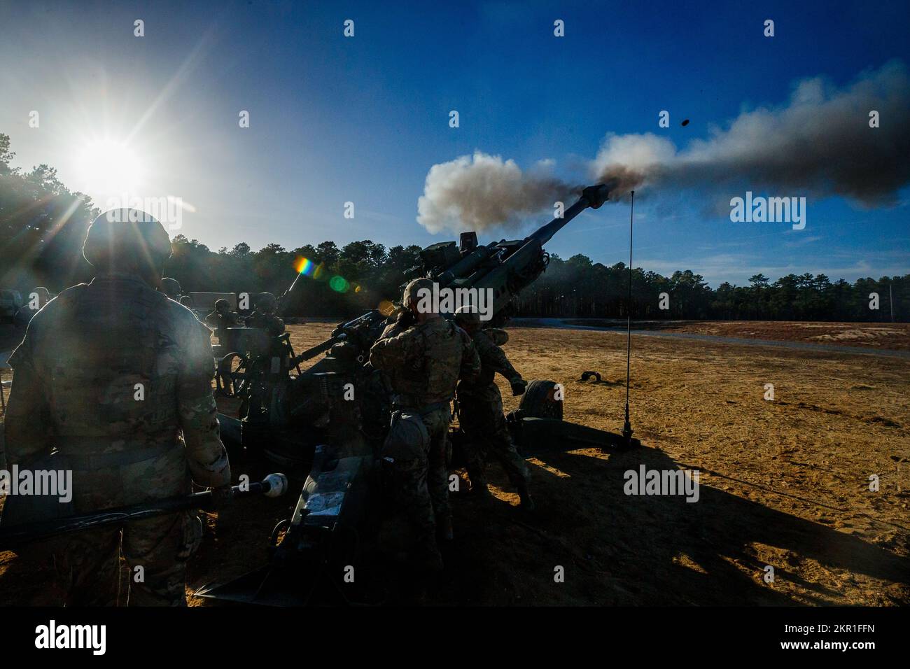 U.S. Army Soldiers with the New Jersey National Guard’s Charlie Battery, 3-112th Field Artillery ...