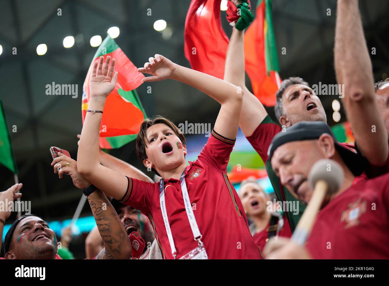 Lusail, Qatar. 28th Nov, 2022. Portugal fans (POR) Football/Soccer ...