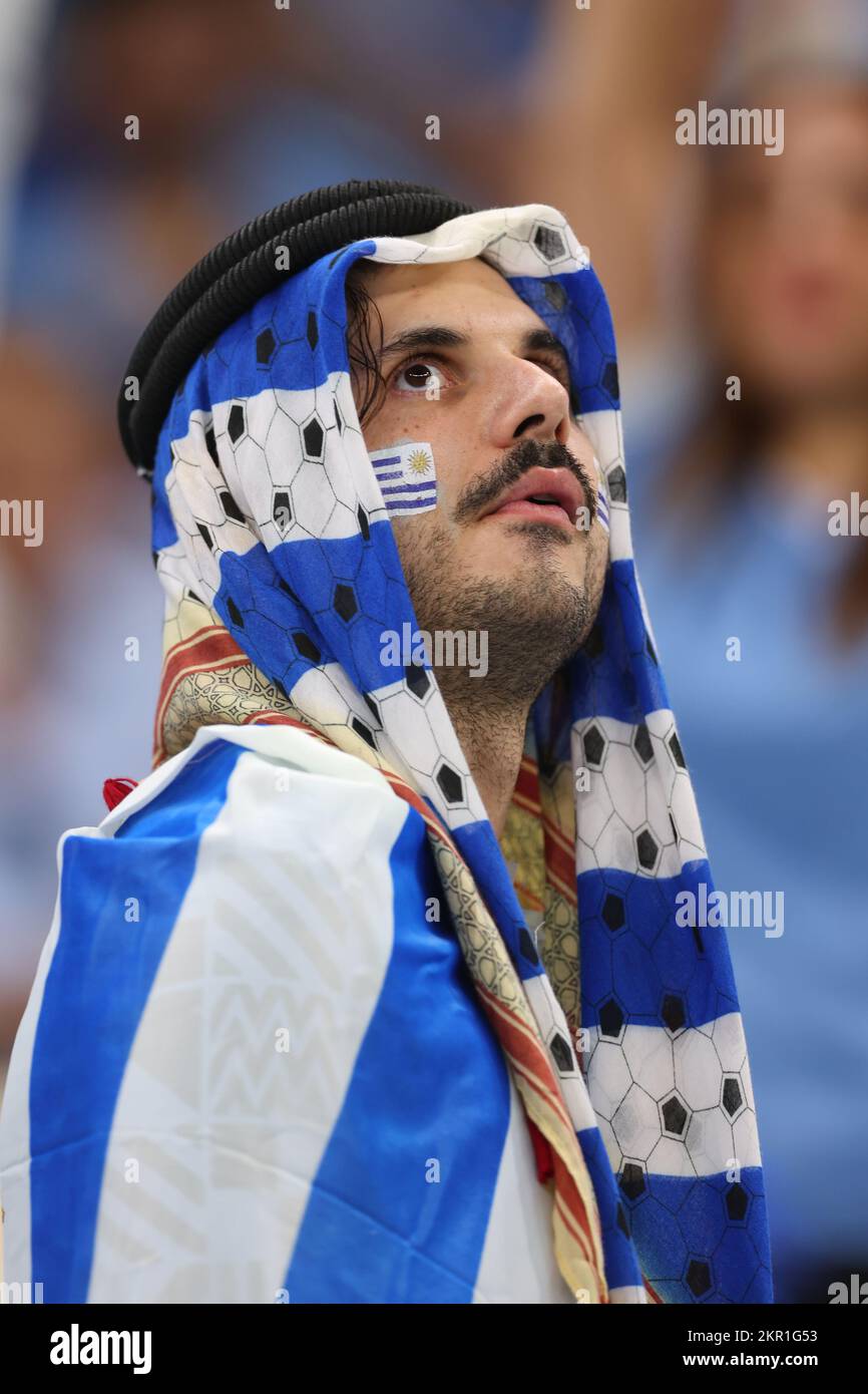 Lusail, Qatar. 28th Nov, 2022. Uruguay fans (URY) Football/Soccer ...