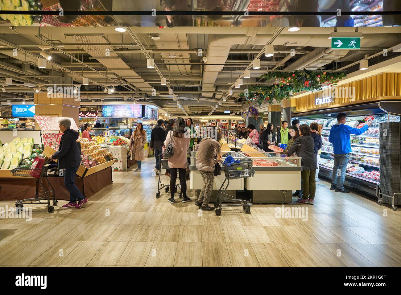HONG KONG - CIRCA DECEMBER, 2019: interior shot of YATA supermarket and ...
