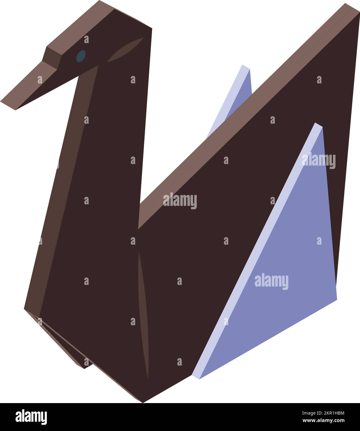 Swag origami icon isometric vector. Paper bird. Shape cute Stock Vector ...