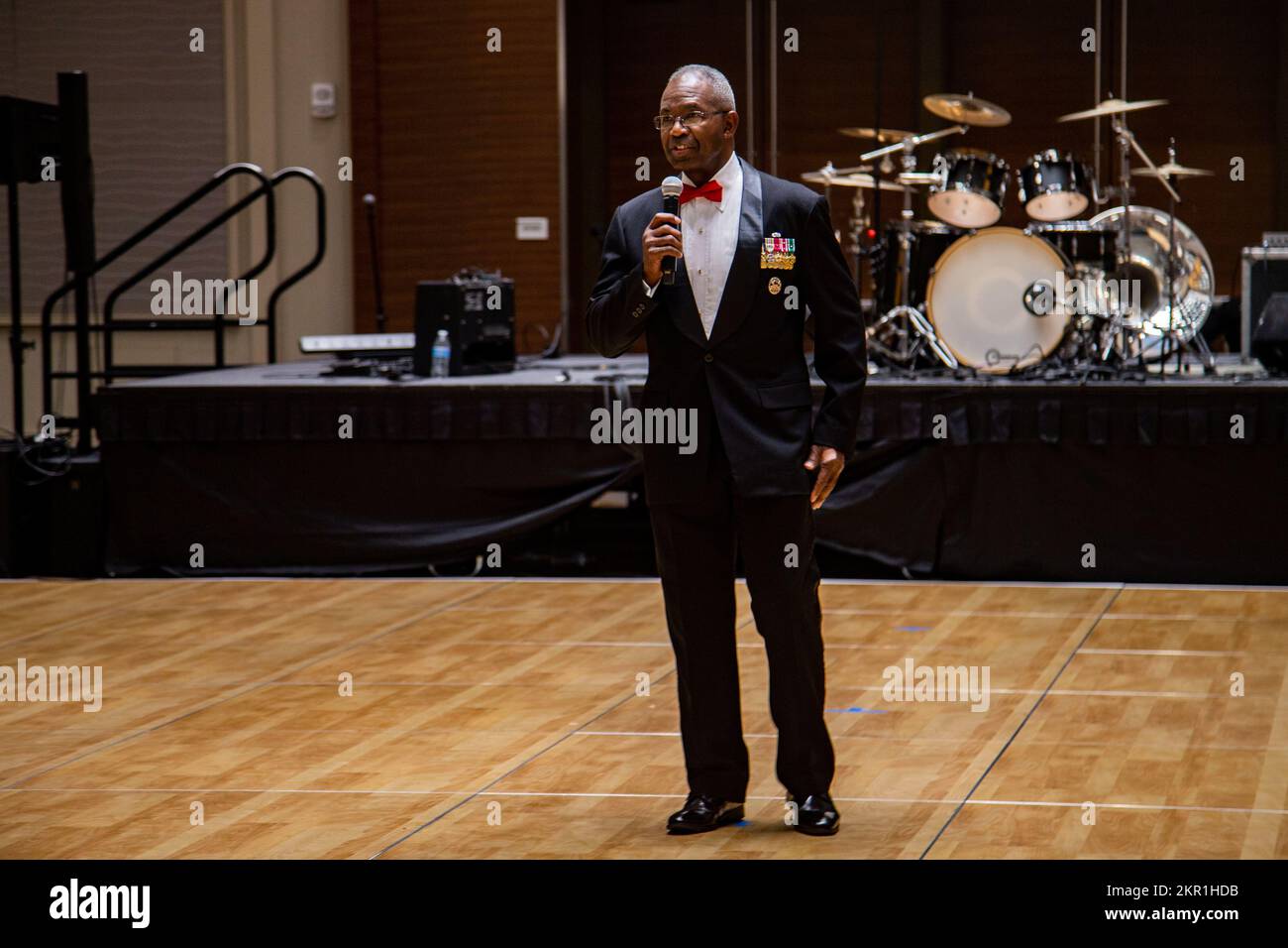 Lt. Gen. Ronald L. Bailey, USMC, Ret. gives a speech to the Marines and ...