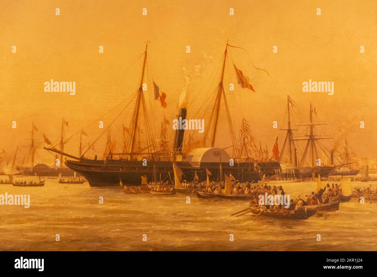 England, East Sussex, Brighton, The Royal Pavilion, Painting of Queen ...