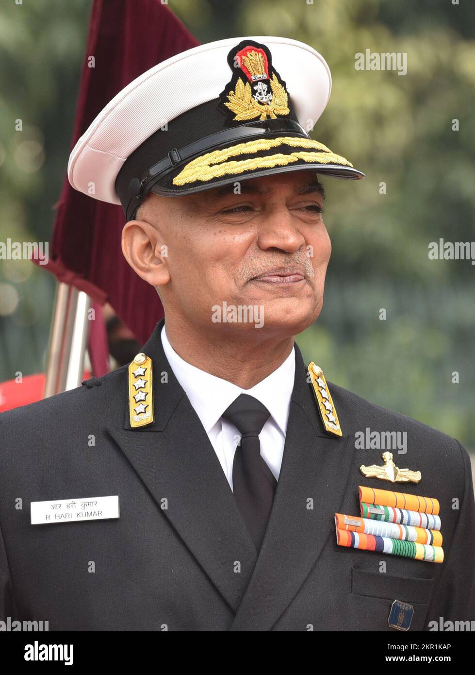 NEW DELHI, INDIA - NOVEMBER 28: Chief of Naval Staff Admiral R Hari ...