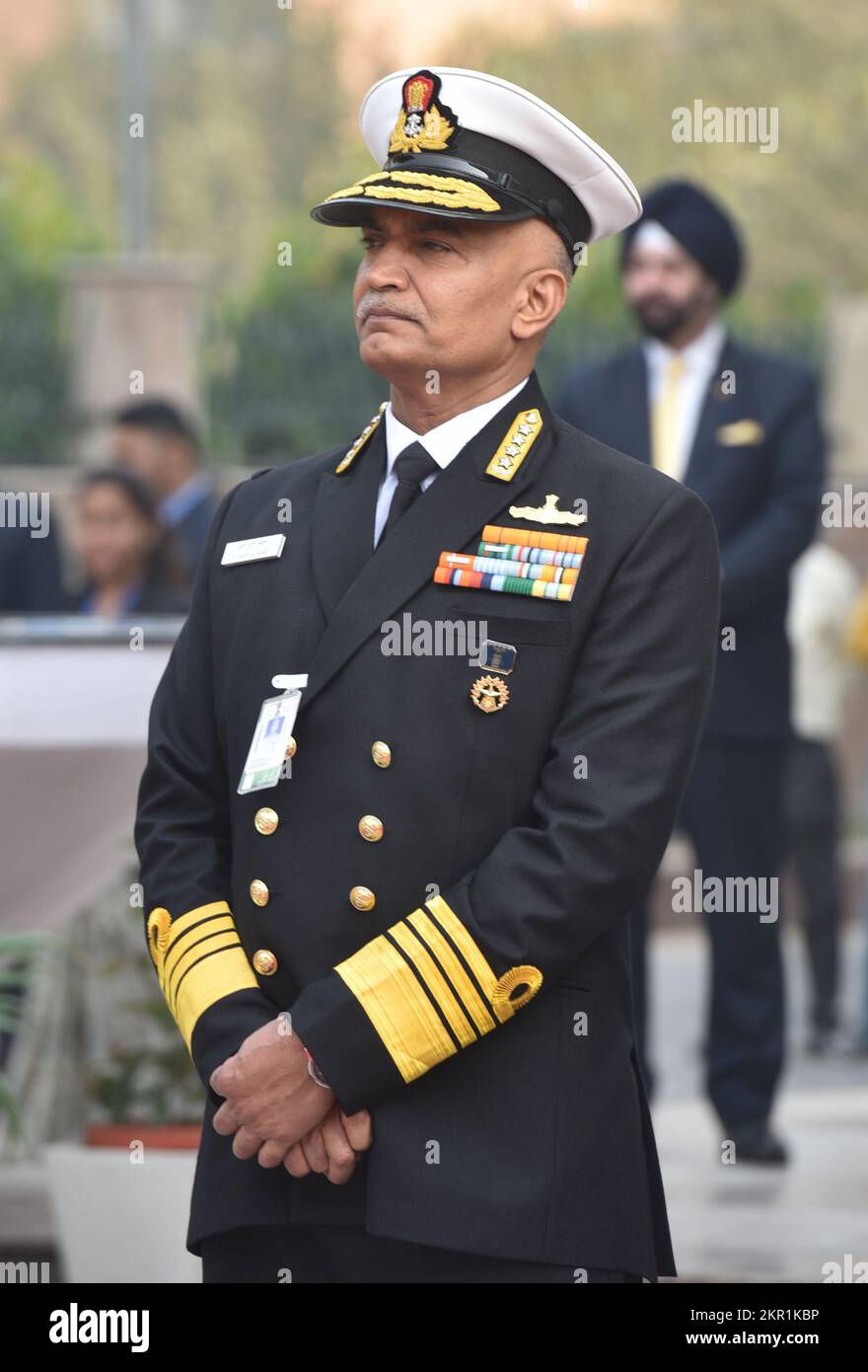 NEW DELHI, INDIA - NOVEMBER 28: Chief of Naval Staff Admiral R Hari ...