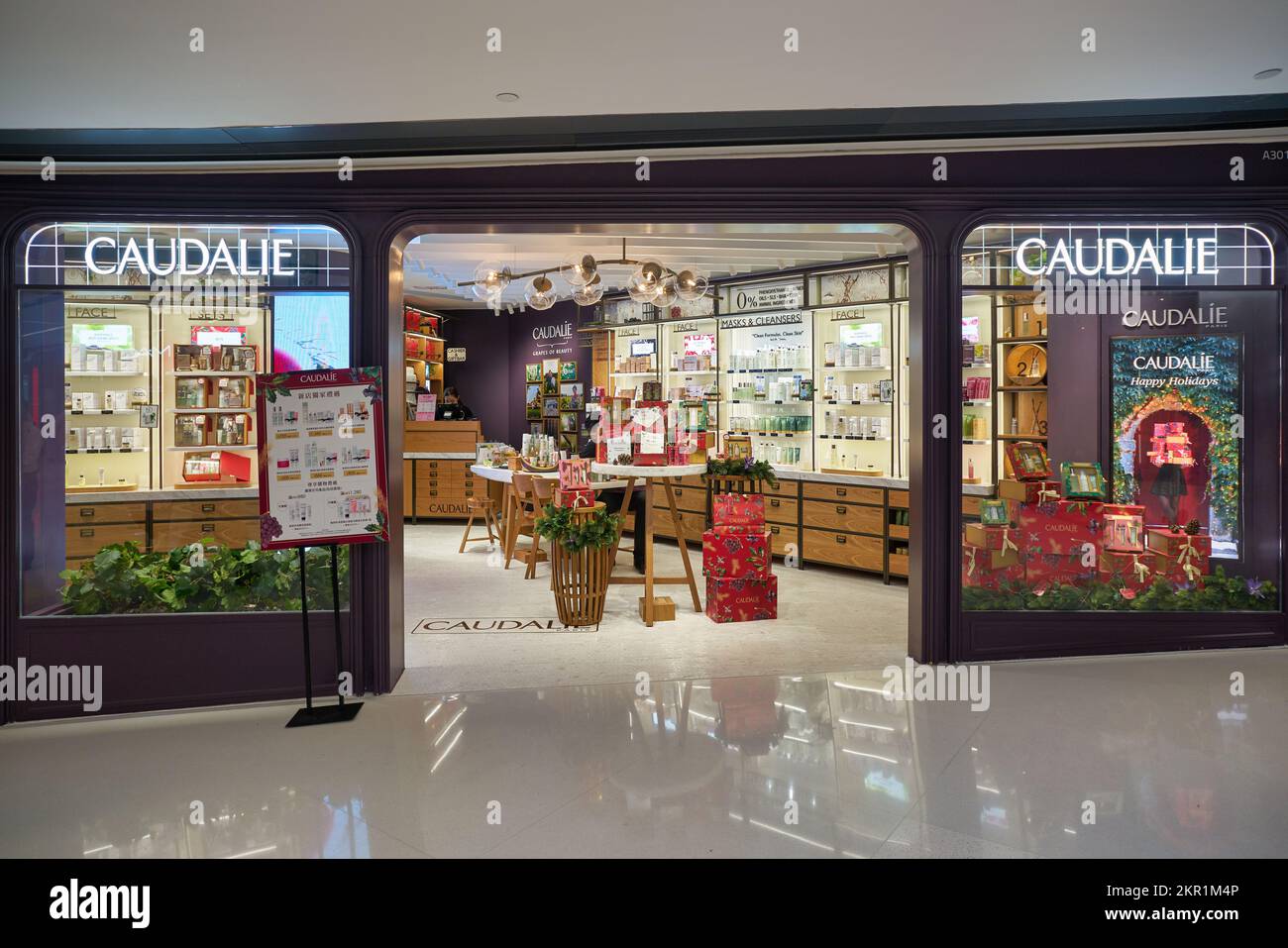 HONG KONG - CIRCA DECEMBER, 2019: Caudalie storefront as seen at ...