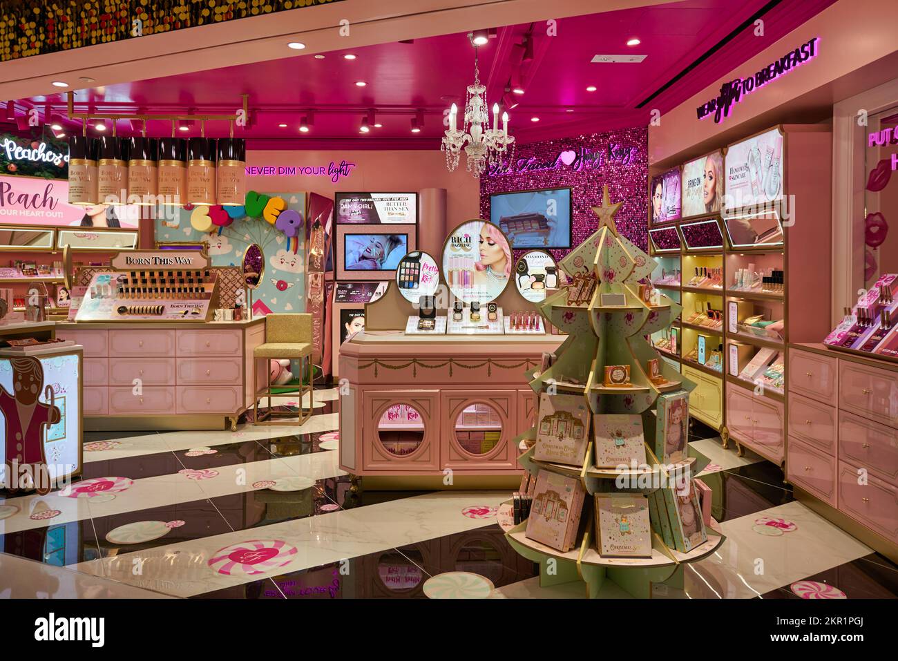 HONG KONG - CIRCA DECEMBER, 2019: makeup and beauty products on display ...