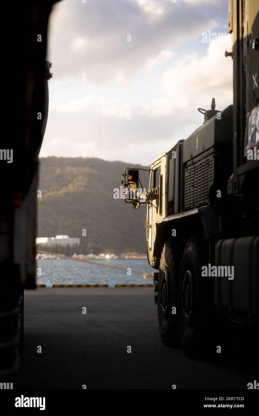 U.S. Marine Corps Lance Cpl. Dimetrie Moodie, a motor vehicle operator ...