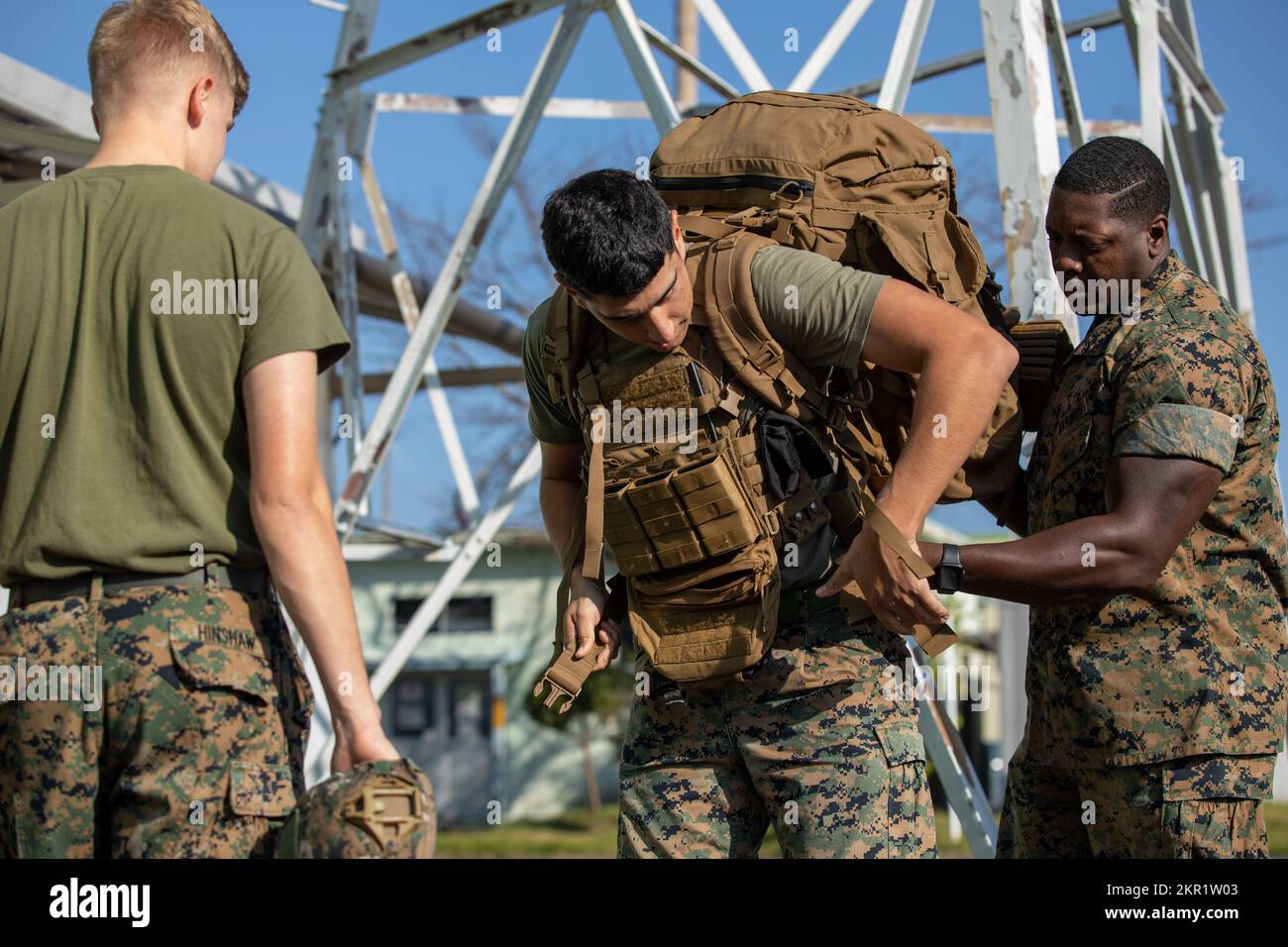 U.S. Marines with Marine Wing Communications Squadron (MWCS) 18 prepare ...