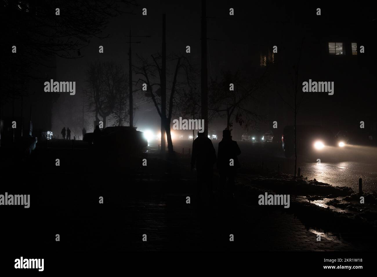 Kyiv, Ukraine 11.24.2022: Kyiv city in blackout after russian missile ...
