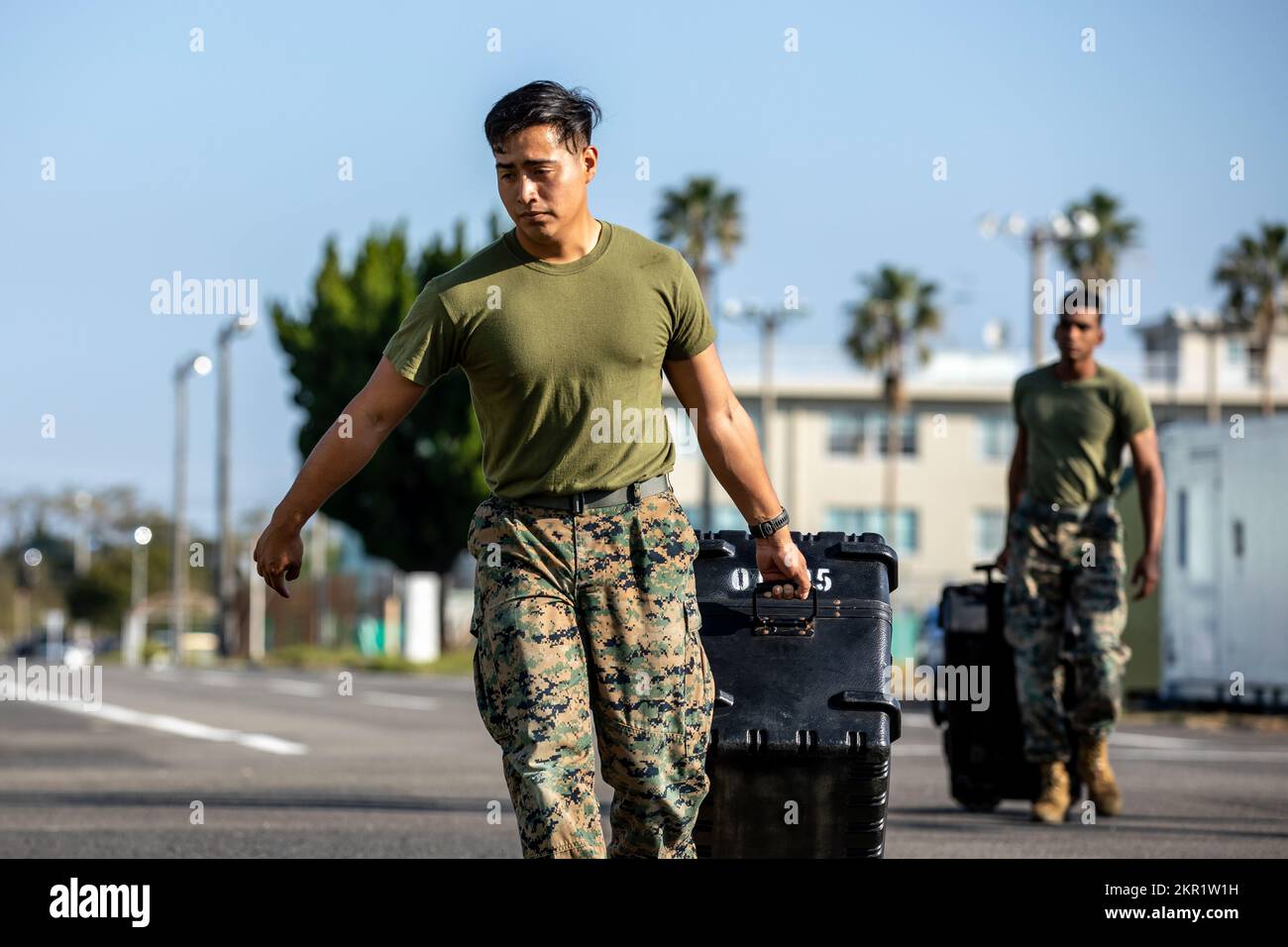 U.S. Marine Corps Lance Cpl. Issac Duran, a radio operator with Marine Wing Communications ...