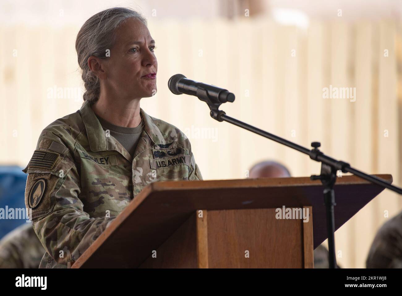 U.S. Army Maj. Gen. Jami Shawley, commanding general of Combined Joint ...