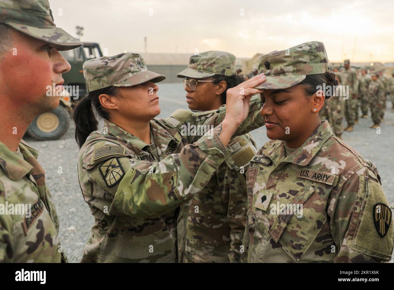U.S. Army Spc. Angie Mejia, a supply specialist with the 369th ...