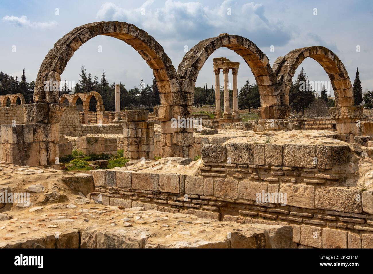 Anjar Citadel, Aanjar, Lebanon Stock Photo - Alamy