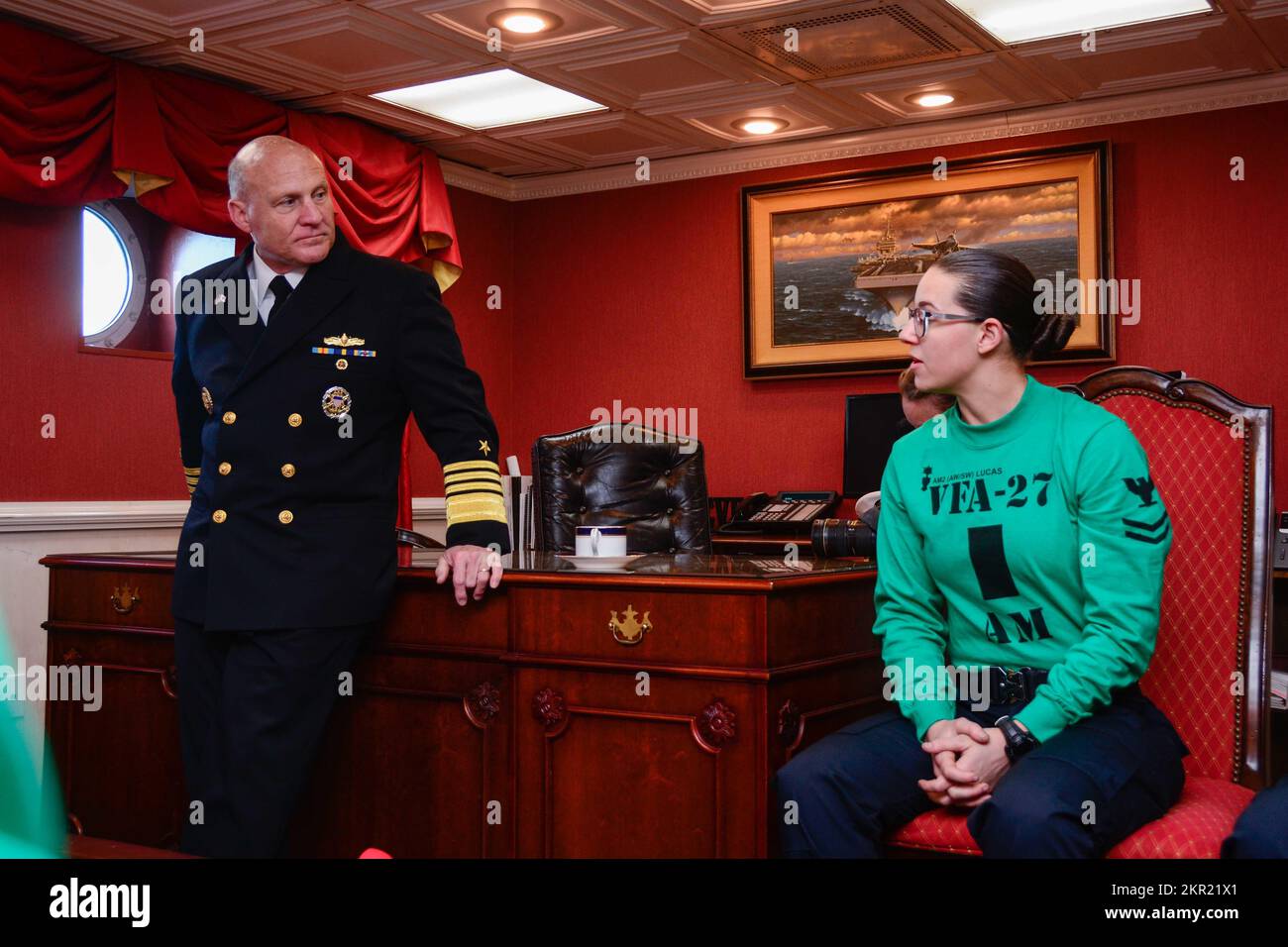 221106-N-RC359-1122 SAGAMI WAN (Nov. 6, 2022) Adm. Mike Gilday, left ...