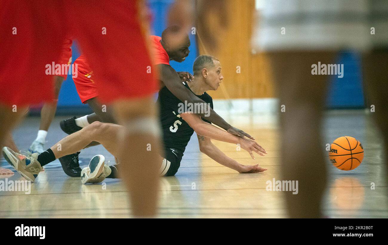 Army Sgt. 2nd Lt. Ray Colton, right, and U.S. Marine Corps Sgt. James ...