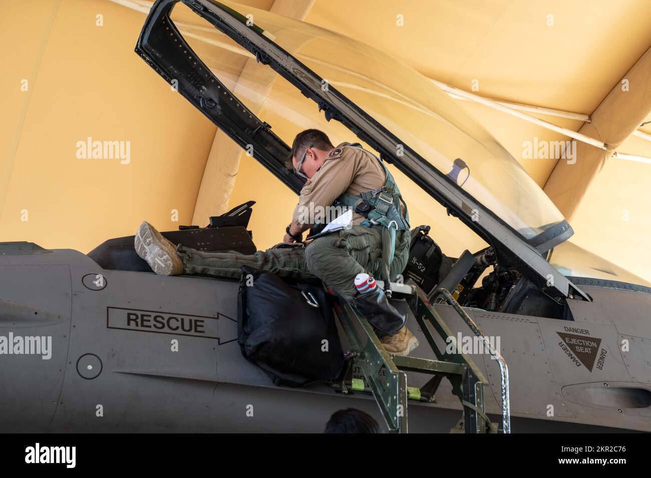 U.S. Air Force Capt. Christopher Hartman, a pilot assigned to the 77th ...