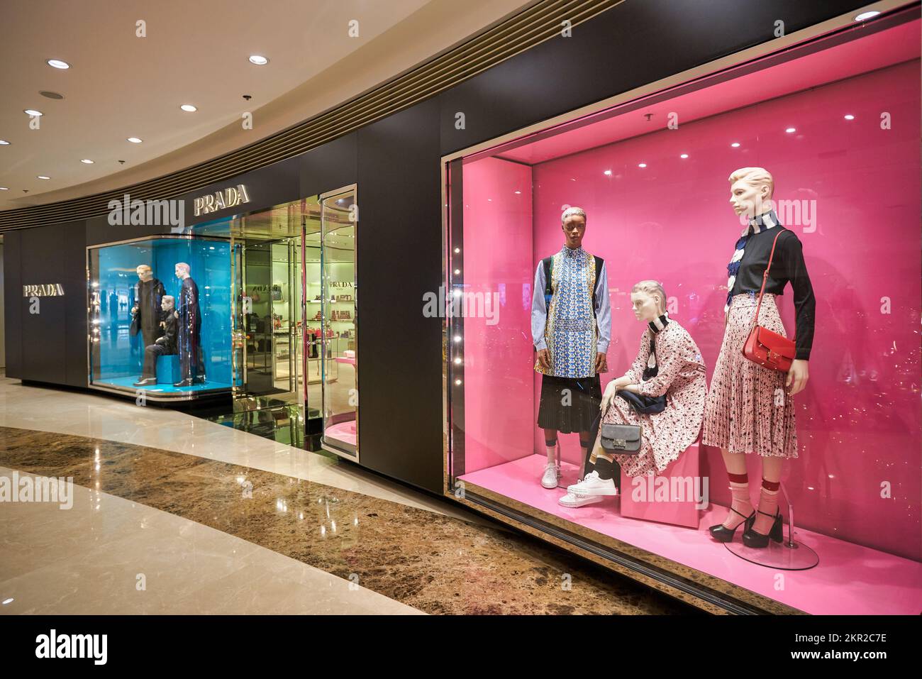 HONG KONG - CIRCA DECEMBER, 2019: Prada storefront at Elements shopping ...