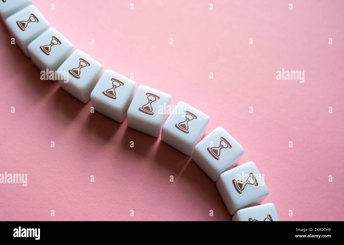 Time chain. Time flow. Process duration. The concept of waiting and ...