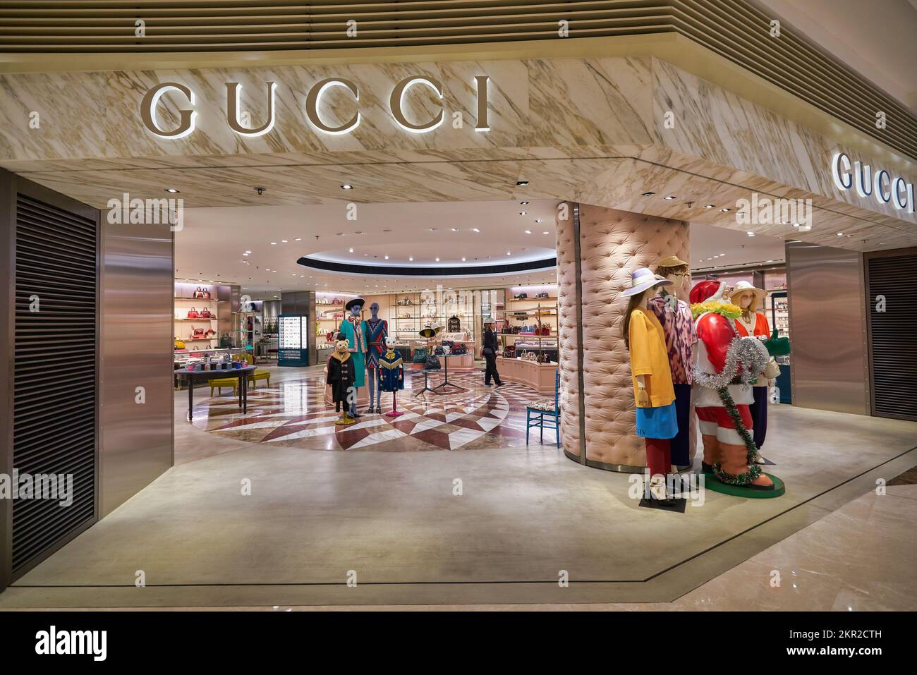 HONG KONG - CIRCA DECEMBER, 2019: Gucci store at Elements shopping mall ...