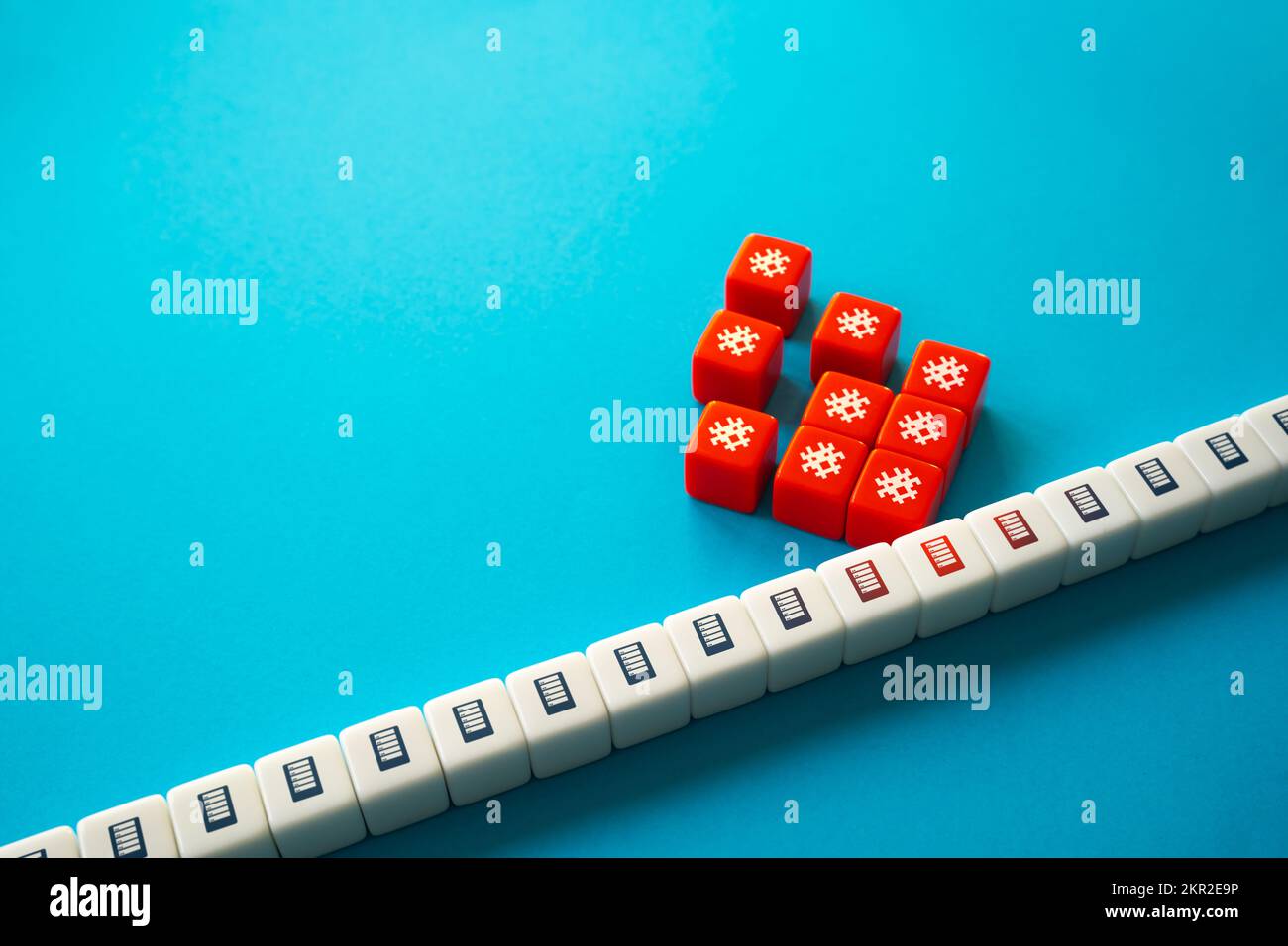 Hacker attack on data center servers. Virus attack, ddos. Threat to ...