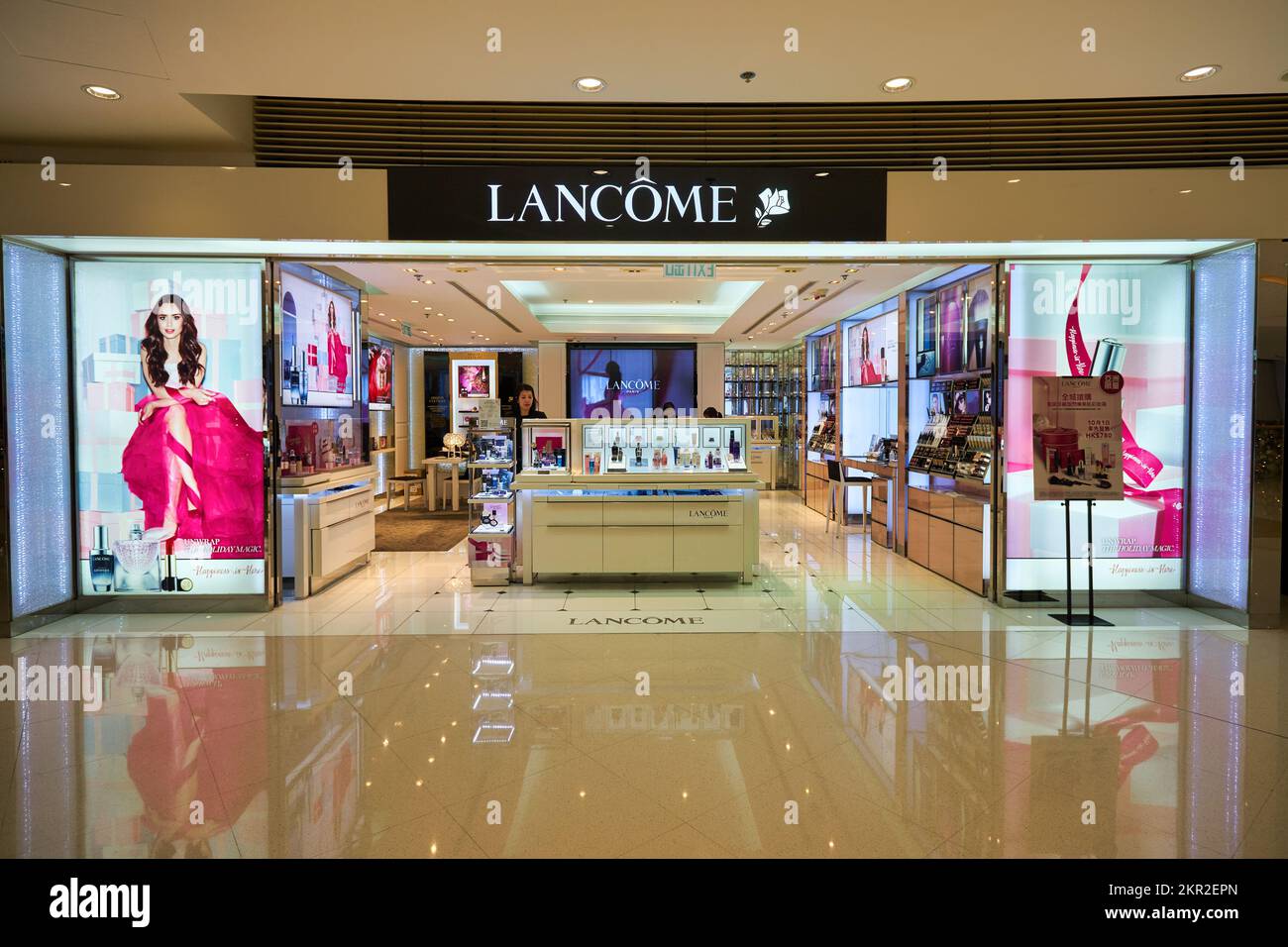 HONG KONG - CIRCA DECEMBER, 2019: Lancome products on display in the ...