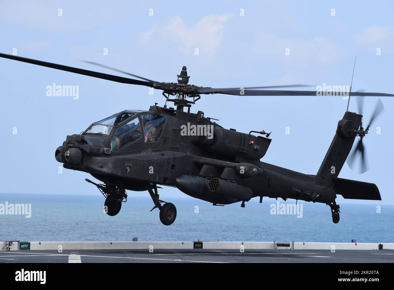 U.S. Army AH-64E Apache helicopter from 1st Battalion, 101st Aviation ...