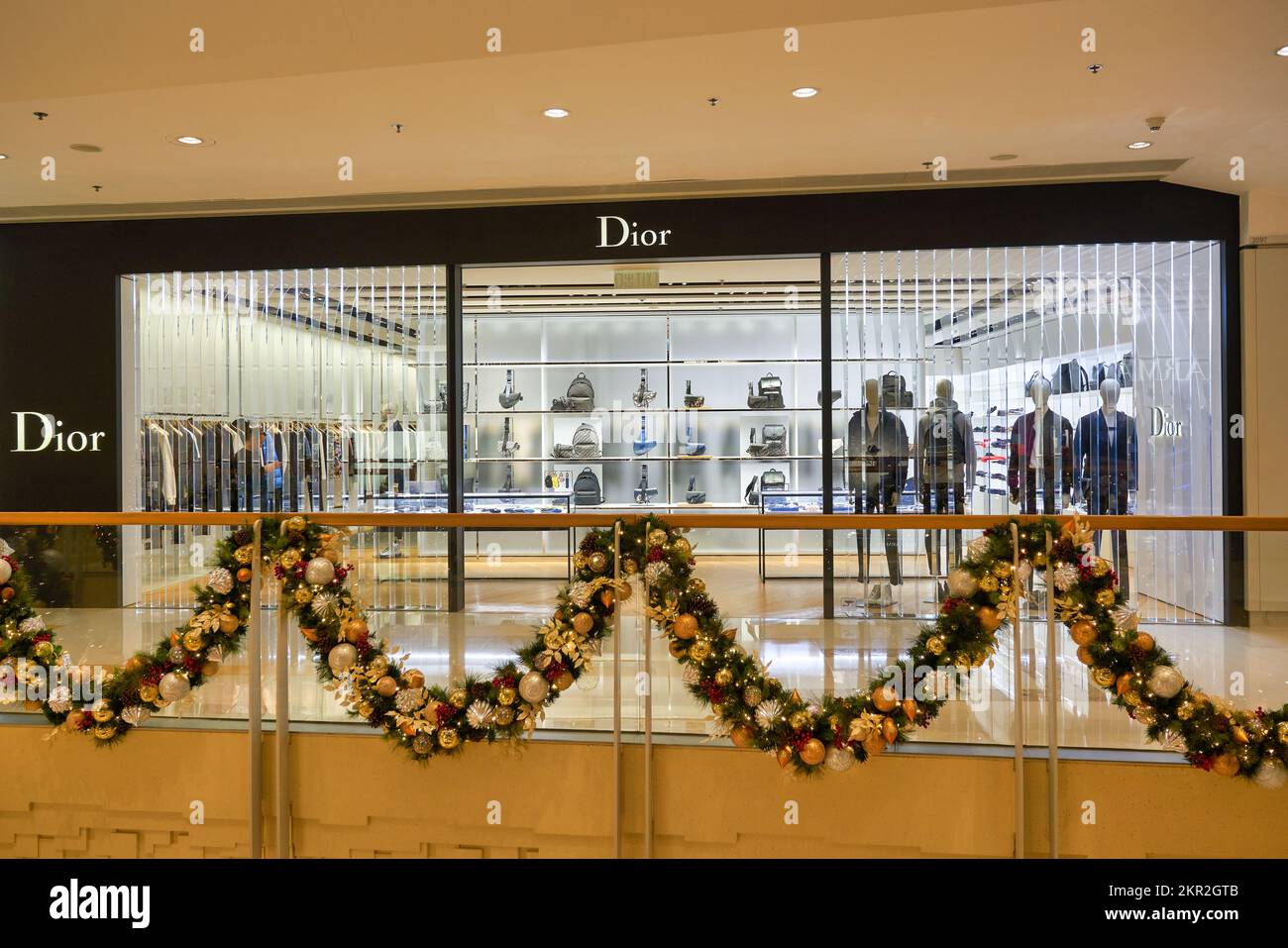 HONG KONG - CIRCA DECEMBER, 2019: entrance to Dior store at Elements ...