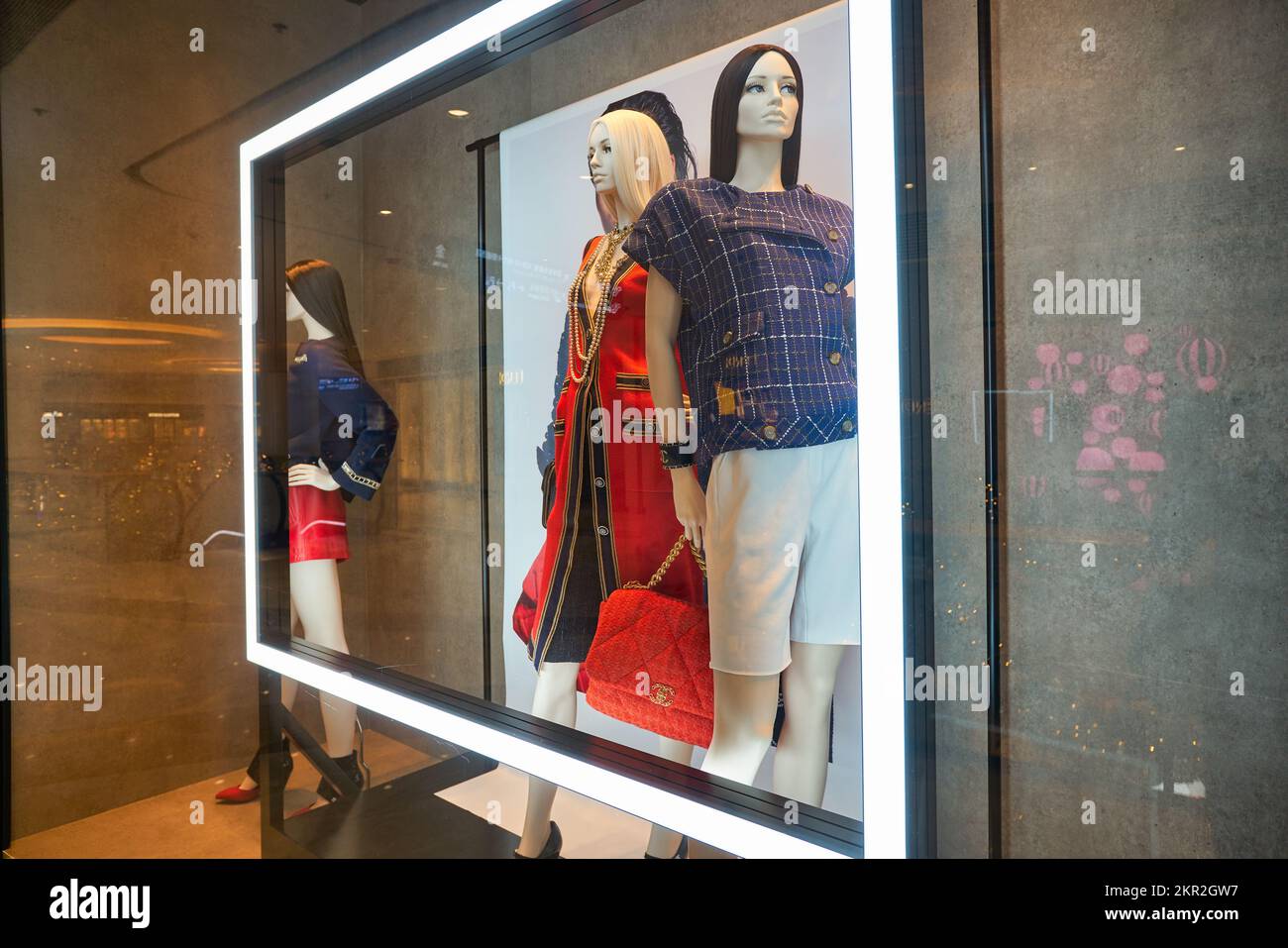 HONG KONG - CIRCA DECEMBER, 2019: Chanel products on display in the ...