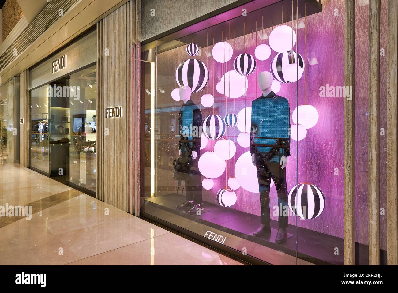 HONG KONG - CIRCA DECEMBER, 2019: Fendi store at Elements shopping mall ...