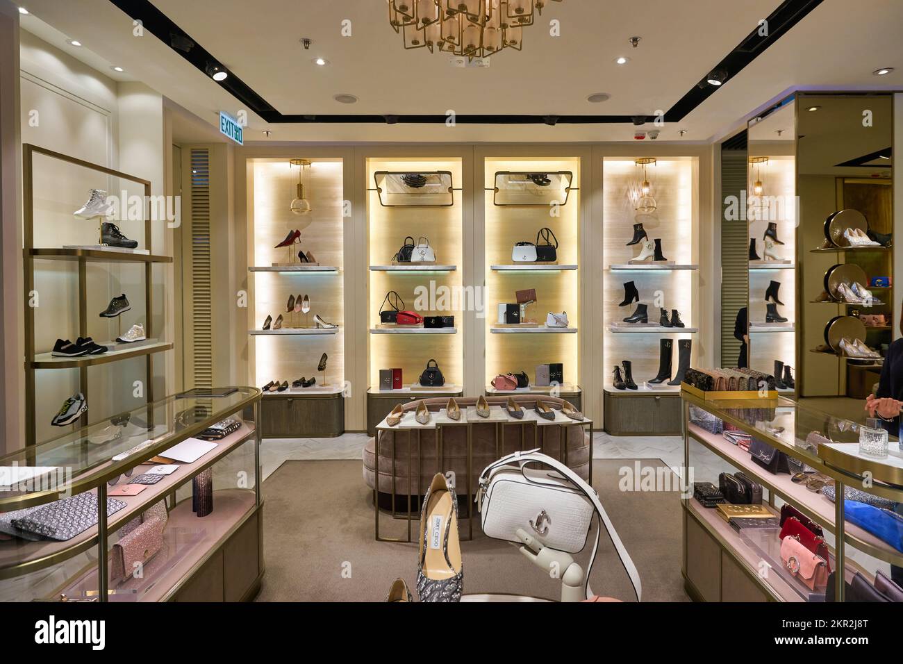 HONG KONG - CIRCA DECEMBER, 2019: interior shot of Jimmy Choo store at ...
