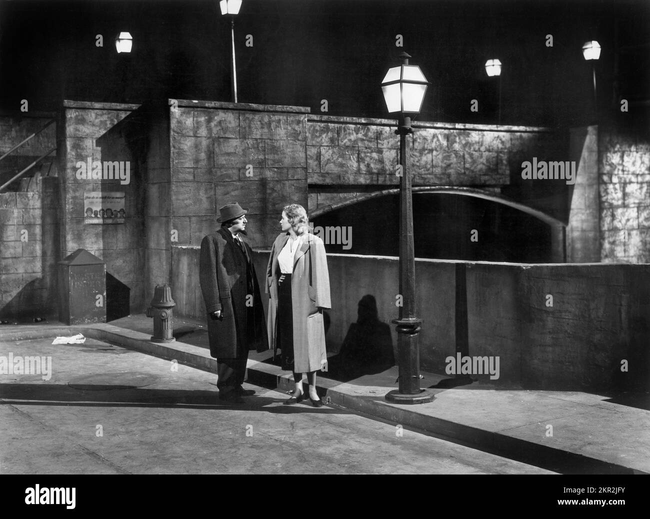 Hugo Haas, Beverly Michaels, on-set of the Film, "The Girl on the ...